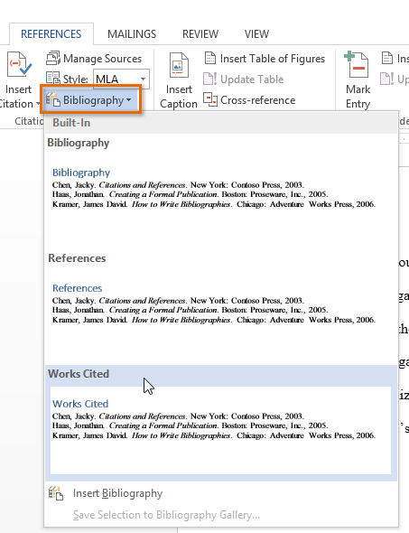 Word Tips: How to Create a Bibliography or Works Cited Page in Word